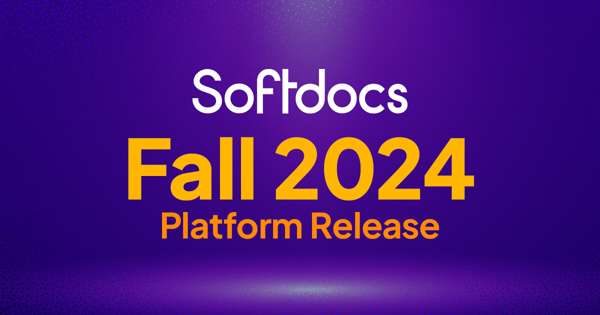 Softdocs Fall 2024 Platform Release: New Feature Round-Up